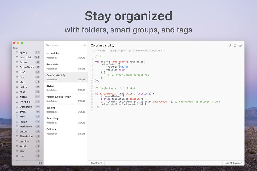 Free Download SnippetsLab MacOS – Code Management Tool for Developers